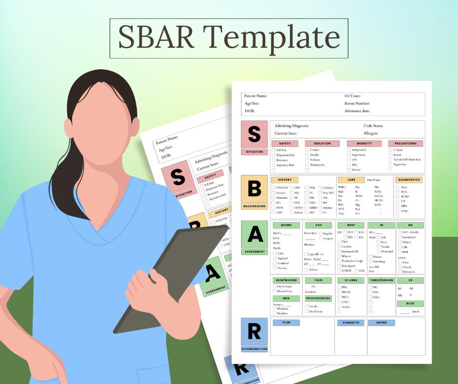 SBAR Nurse Report Sheet Rainbow Nursing Report Sheet for Medsurg Nurse ...