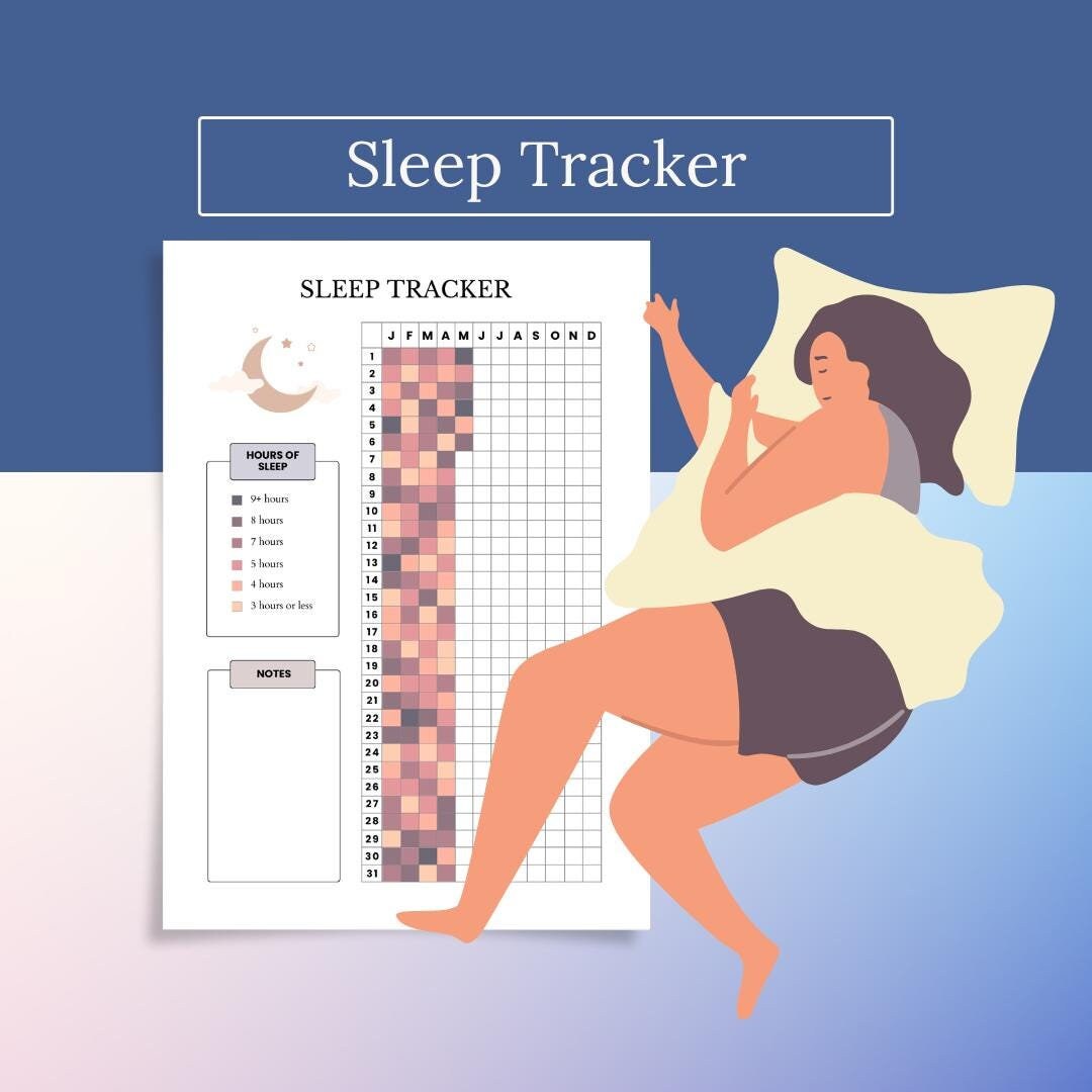 Sleep Tracker Printable PDF — Sleep Log & Cycle Analysis, Letter, A4 ...