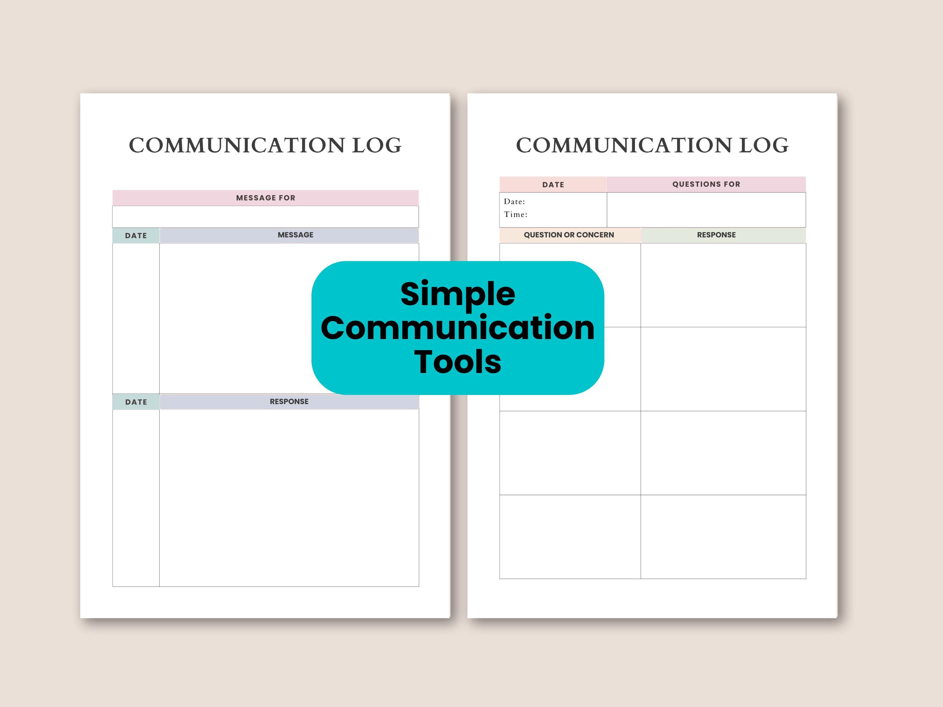 Caregiver Communication Log and Care Team Organizer - Caregiver Binder ...