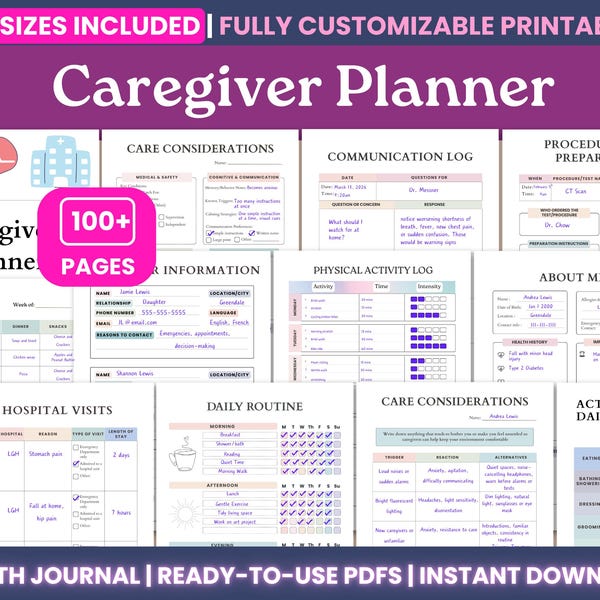 Printable for Caregivers - Etsy