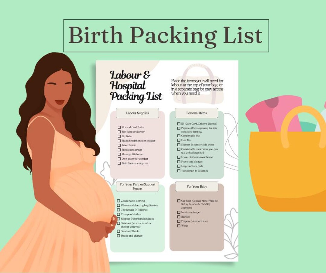 Labour Packing List Template Hospital Packing List for Labour and ...