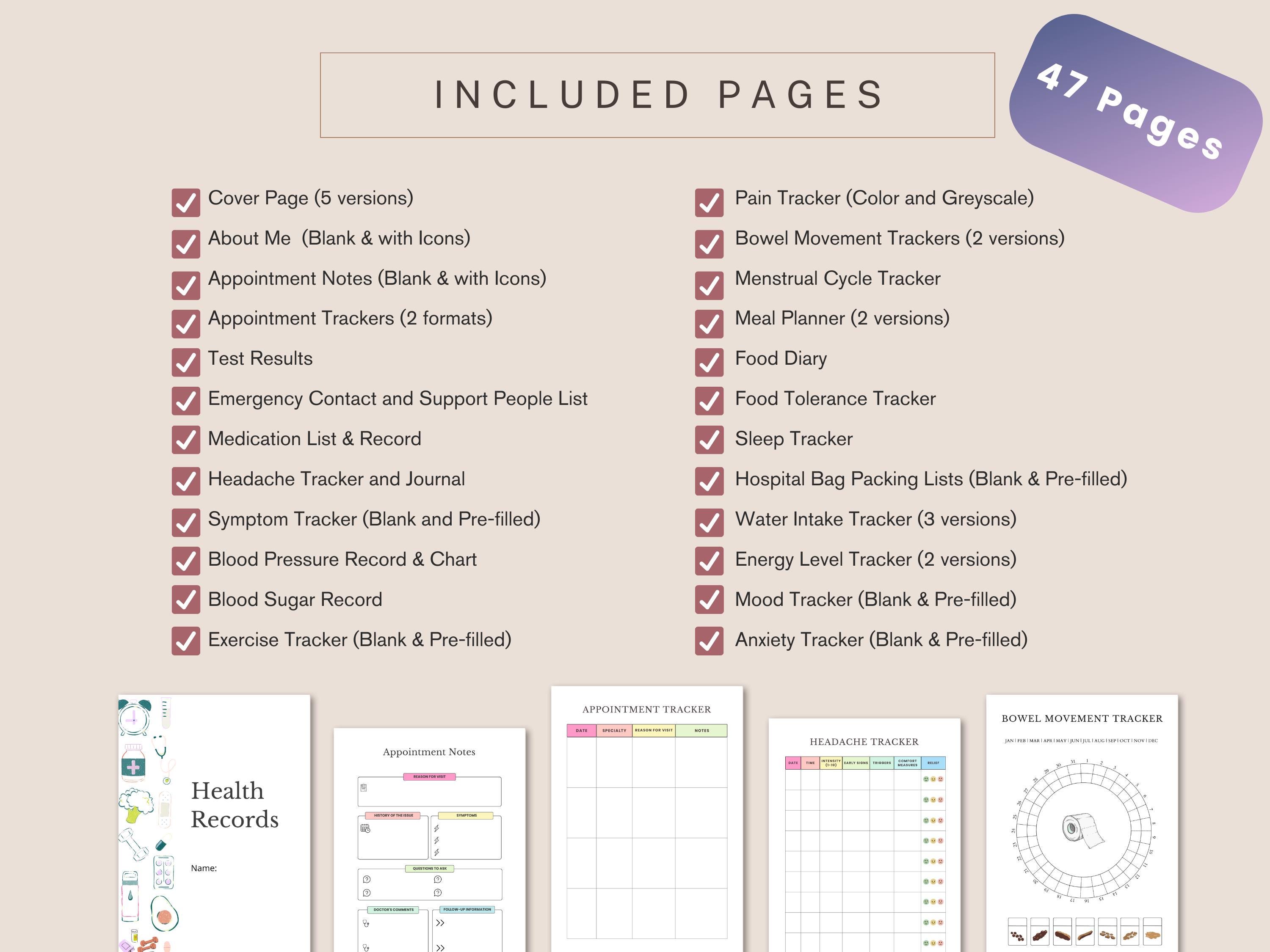 Editable Printable Medical Binder - Family Medical Journal, Medical ...