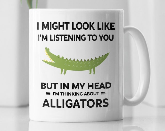 Alligator Surprise Mug Peekaboo Crocodile Teacup - Etsy