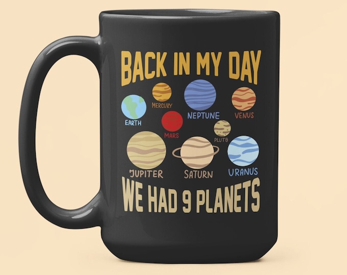 Space Mug 16 Oz 9 Planets Solar System Space Gift Astronomy Science Mug ...