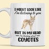 Coffee Mug, Waya, Wolf Sketch, Wolf Howling, Sublimated, Ceramic, Made ...