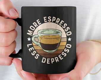 Kitchen & Dining Drink & Barware More Espresso less depresso Glass cup ...
