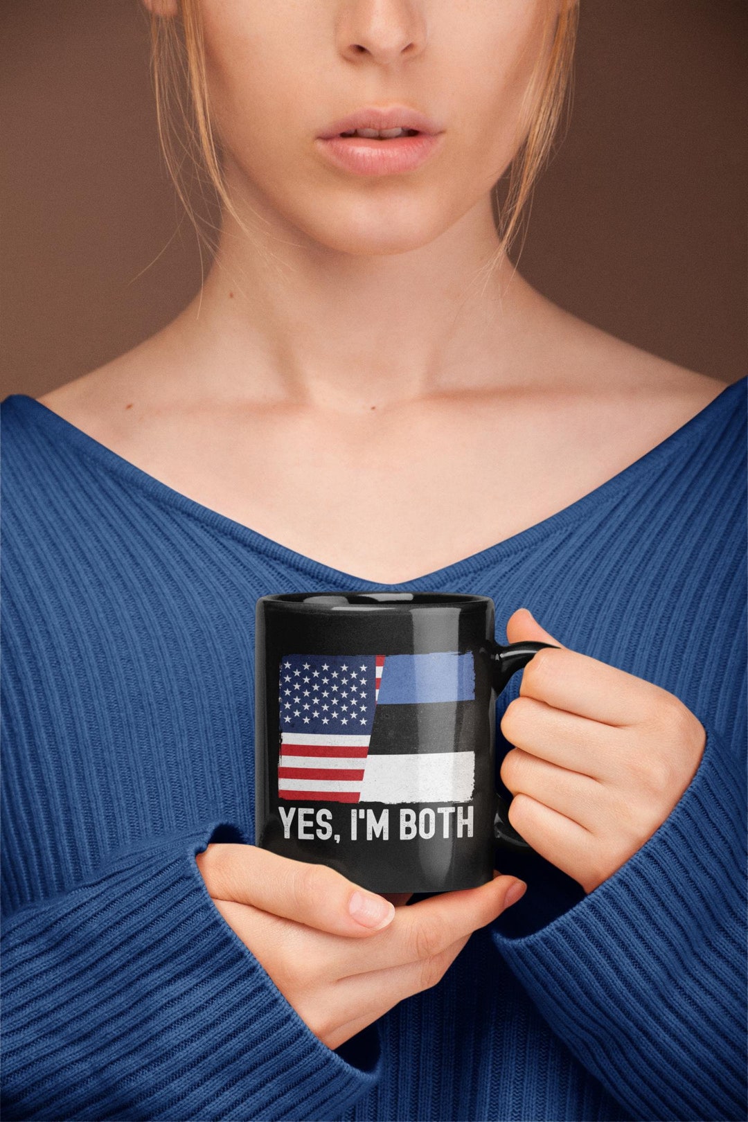 Estonian American Mug, Estonia USA Dual Citizen Gifts, New Citizenship ...