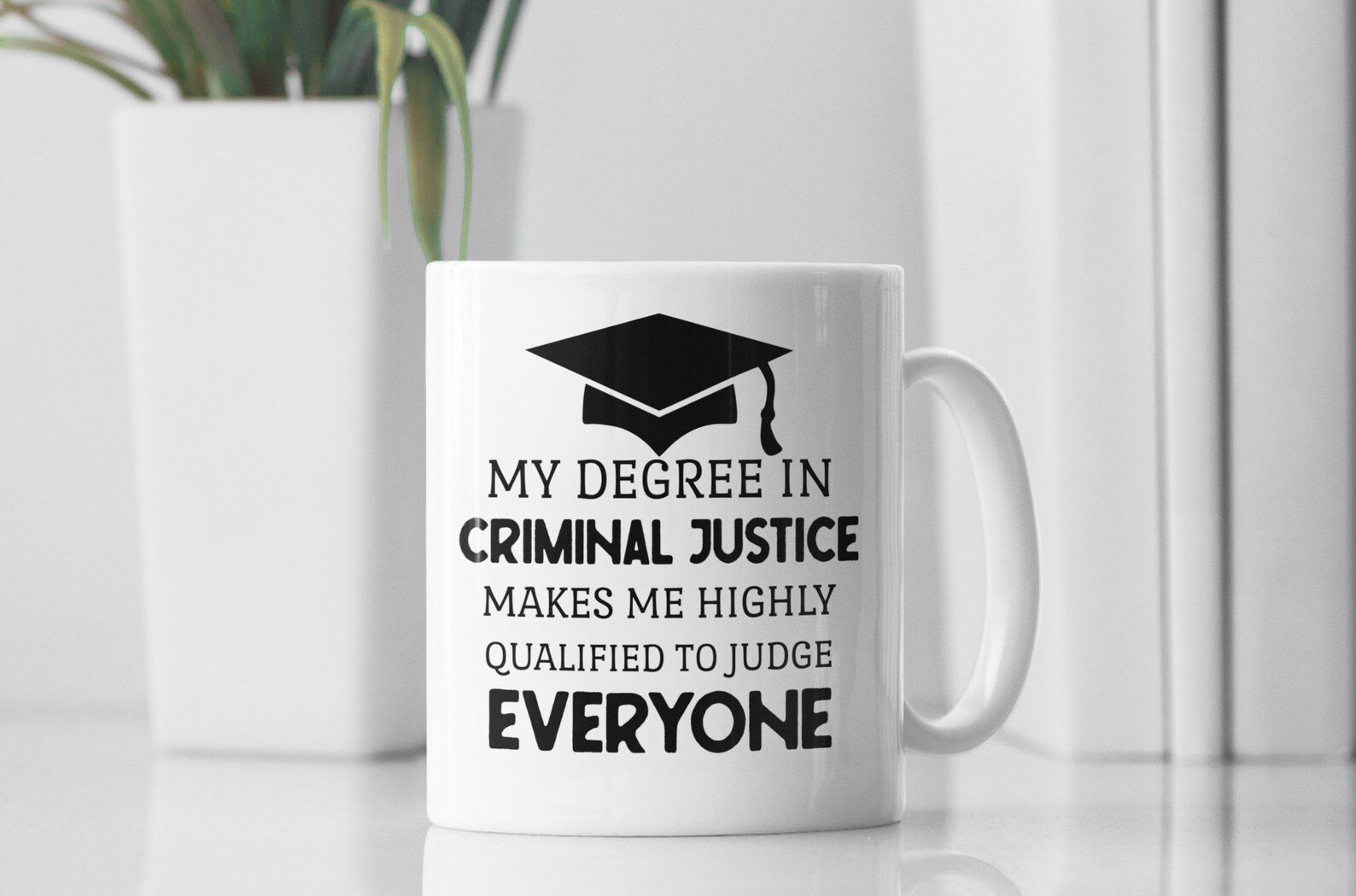 Criminal Justice Graduation Gift, Criminal Justice Mug, My Degree in ...