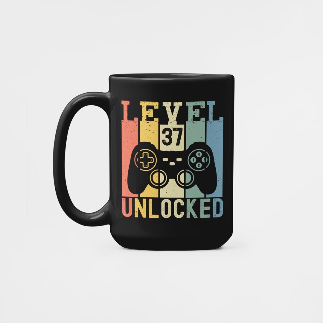 37th Birthday Gifts for Gamers, Level 37 Unlocked, Funny Gaming ...