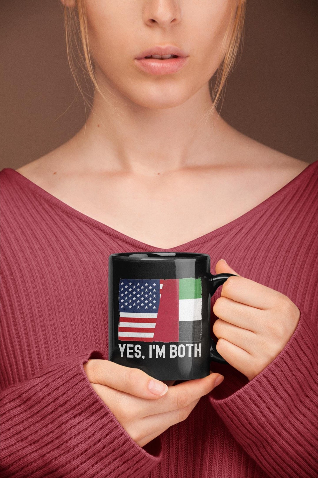 Emirati American Mug, UAE USA Dual Citizen Gifts, New Citizenship ...
