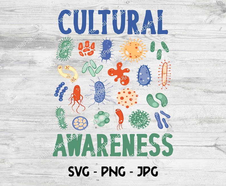 Microbiology SVG, Cultural Awareness Cut File, Infectious Disease ...
