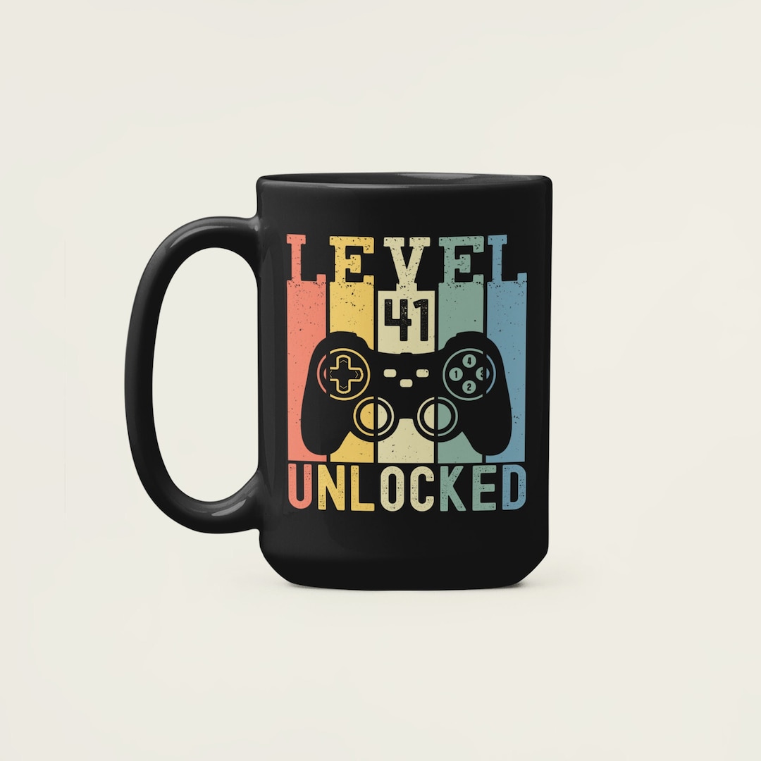 Level 41 Unlocked, 41st Birthday Gifts for Gamers, Funny Gaming Present ...