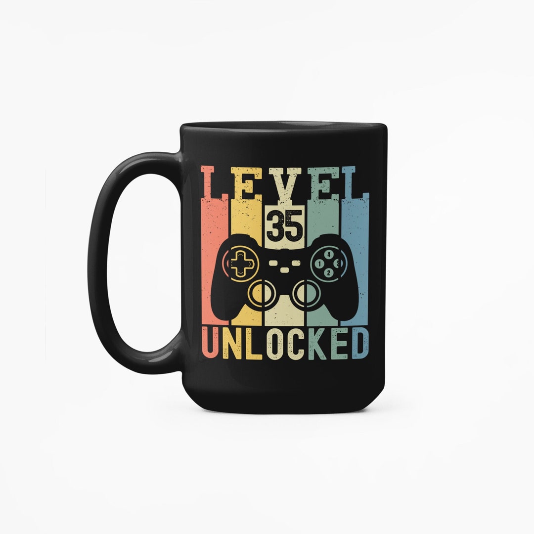 Level 35 Unlocked, 35th Birthday Gifts for Gamers, Funny Gaming ...