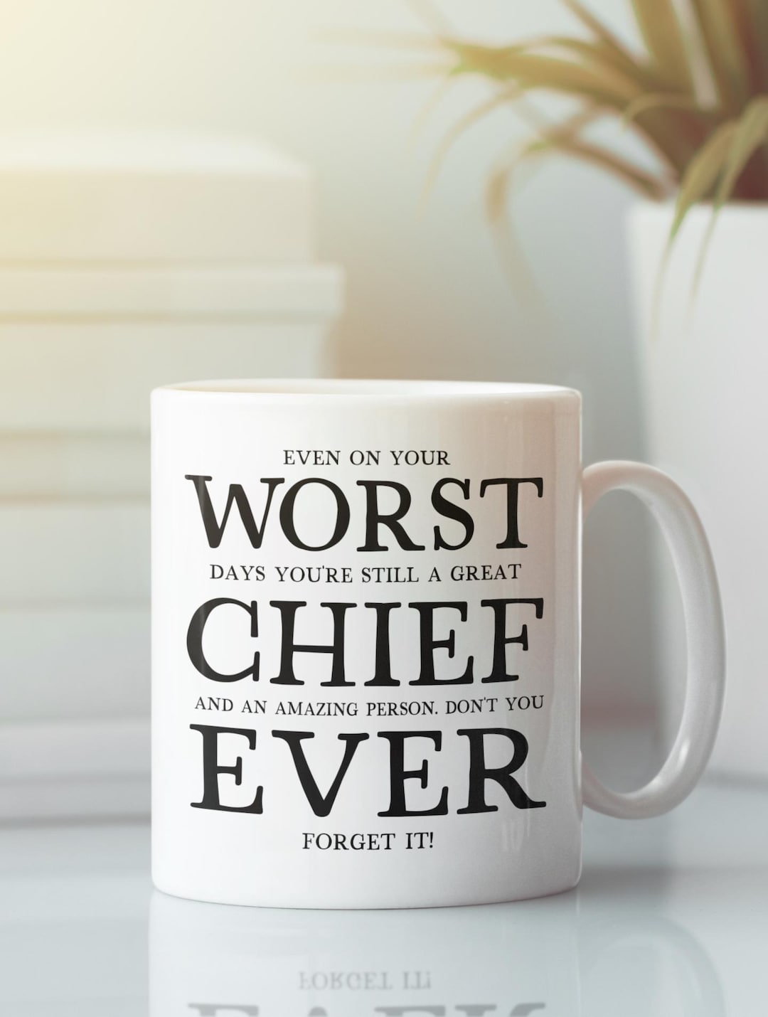 Worst Chief Ever Mug, Funny Police Boss Gift, Fire Office Humor Coffee ...