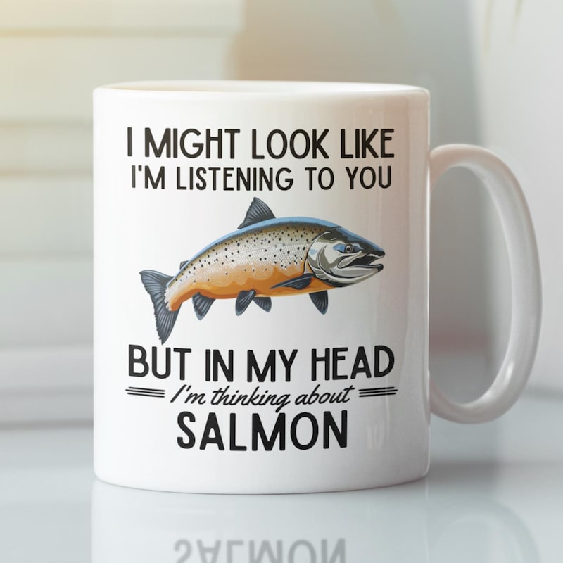 Salmon on Mug - Etsy
