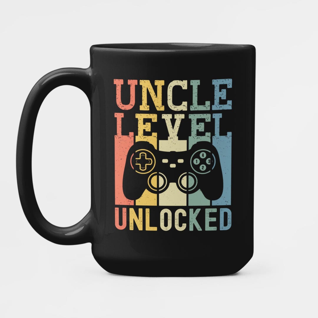 Uncle Level Unlocked Mug, Funny New Uncle Gift, Present for Gaming ...