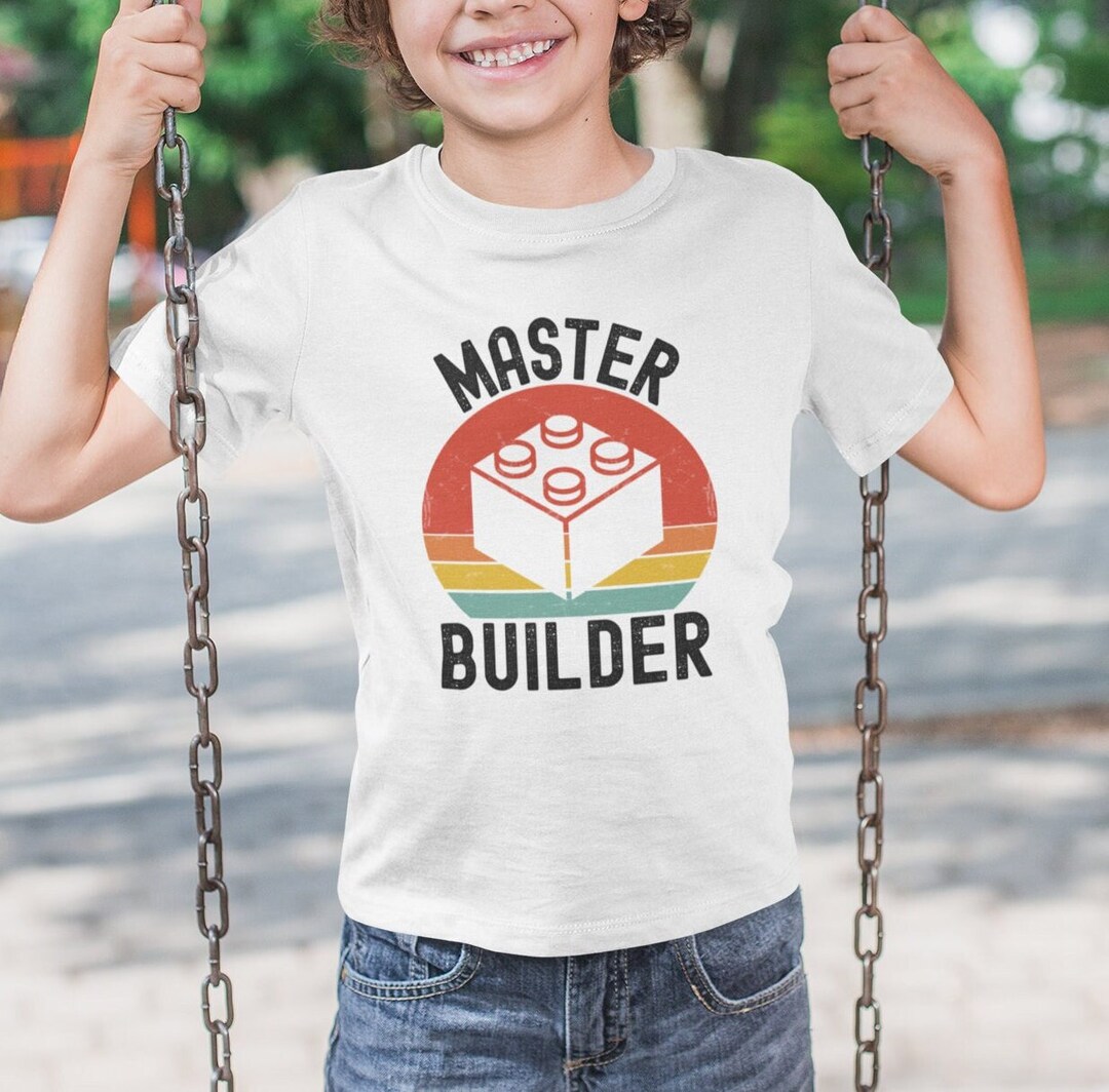 Master Builder Kids Shirt, Block Building Shirt, Building Brick Shirt ...