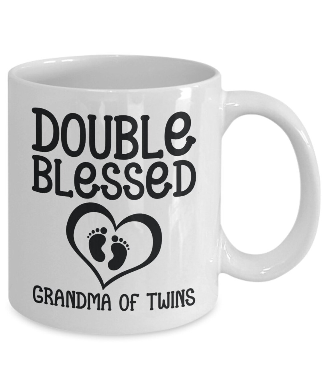 Grandma of Twins Mug, Twins Grandma Gift, Double Blessed, Cute Twins ...