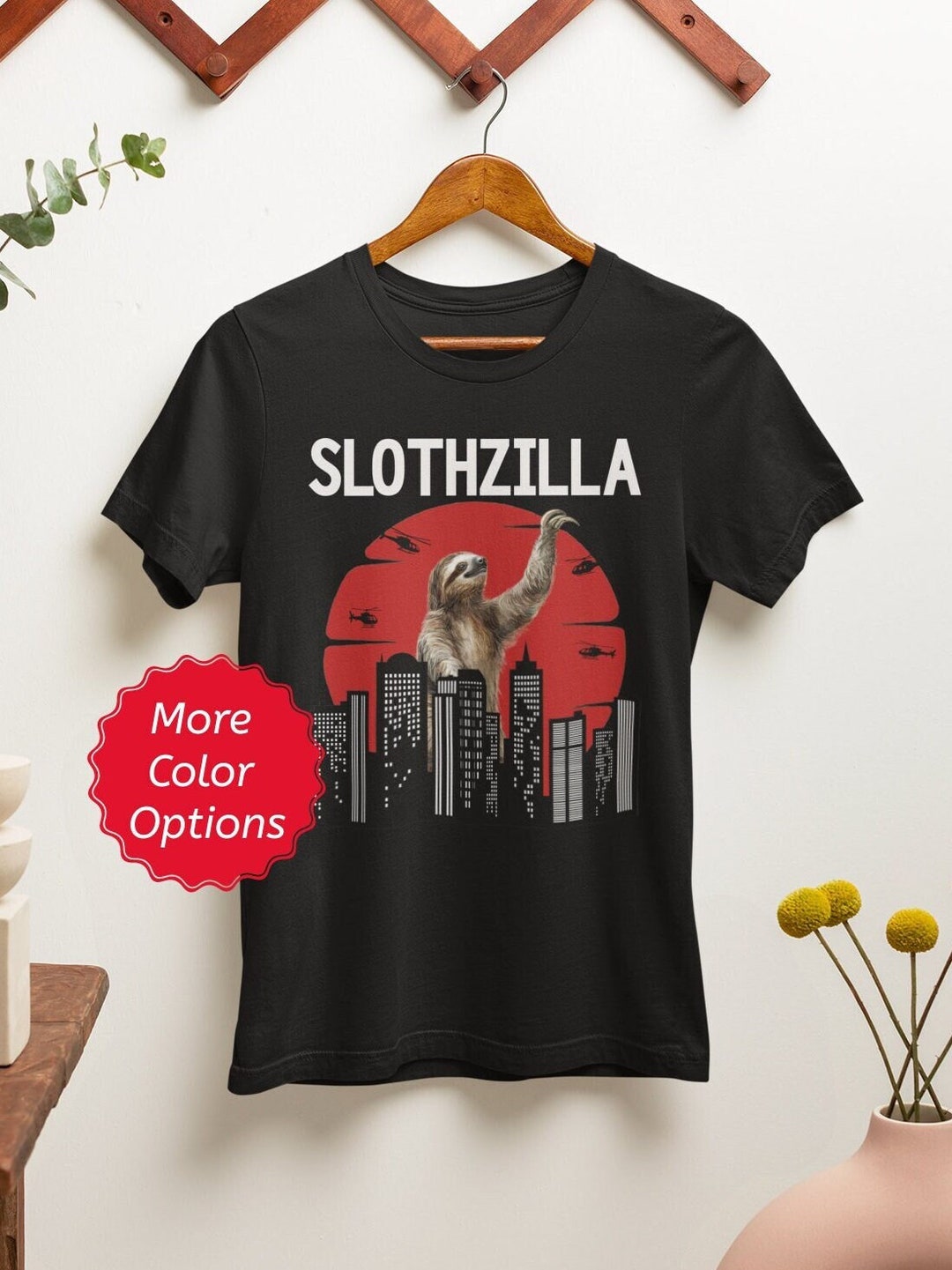 Funny Sloth Shirt, Slothzilla Tshirt, Three Toed Sloth Lover Gifts ...