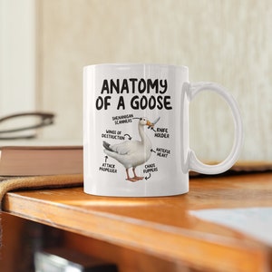 Goose Mug, Anatomy of a Goose Cup, Funny Goose Gifts, Goose Lover ...