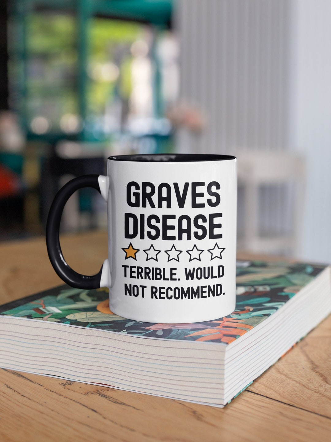 Graves Disease Gifts, Graves Disease Mug, Funny Coffee Cup, Zero Stars ...