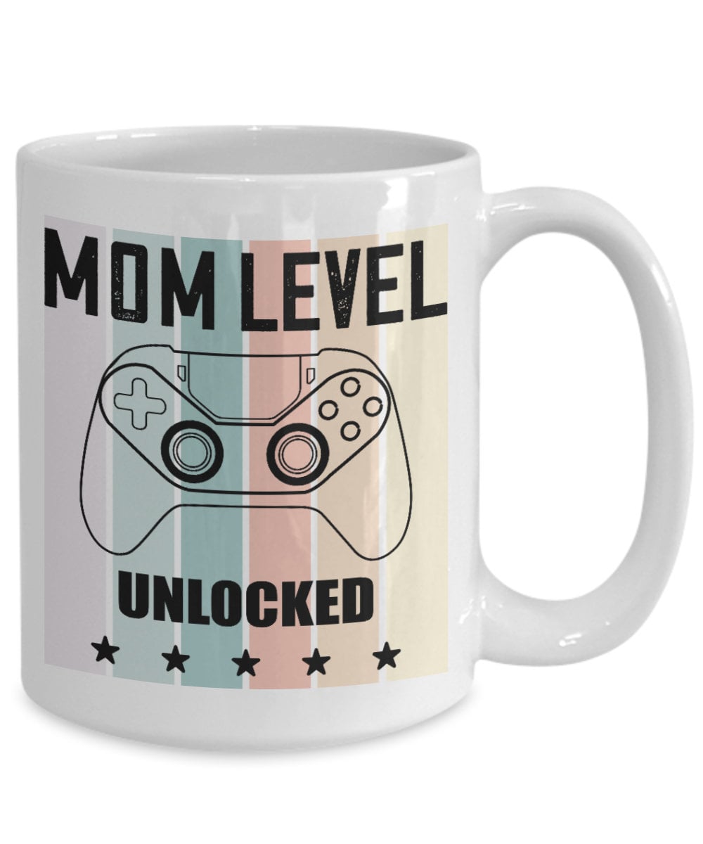 Gaming Mom Mug Gamer Mom Gift Mom Level Unlocked New Mom - Etsy