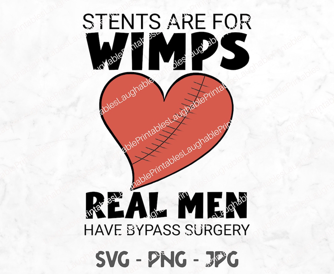 Heart Surgery SVG, Funny Bypass Surgery Digital Download Art, Stents ...
