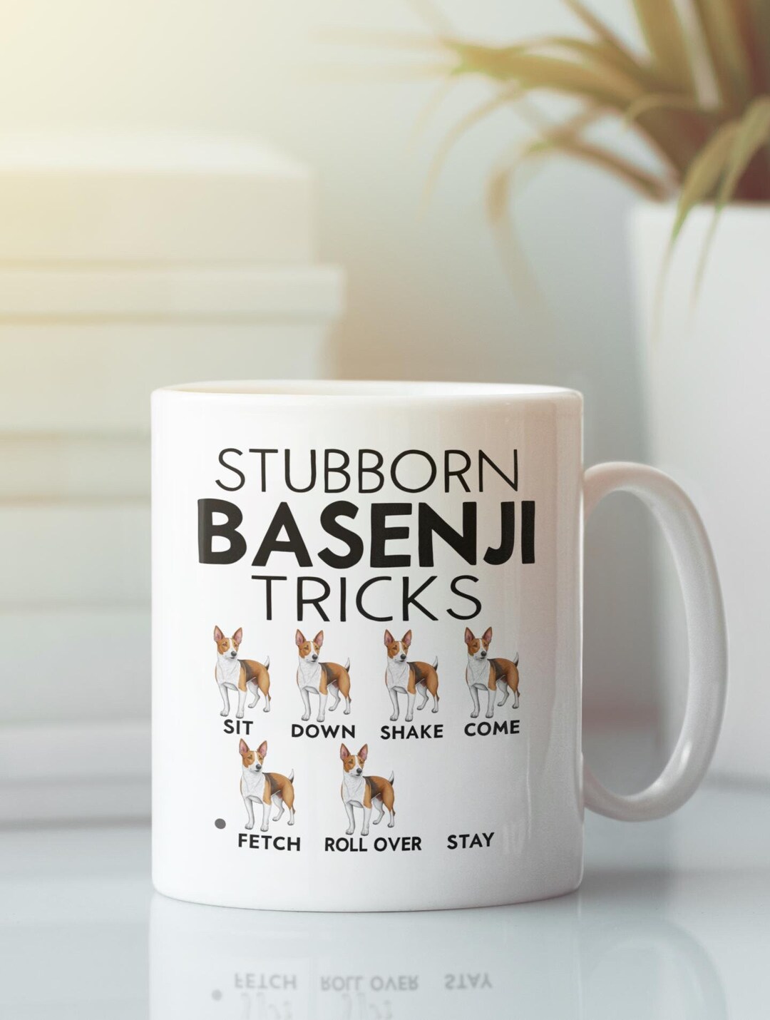 Stubborn Basenji Tricks Mug, Funny Basenji Gifts, Pet Basenji Lover Dog ...