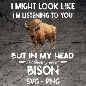 Bison SVG, Funny Buffalo Digital File, Bison Lover Png Jpg, Cute Cricut ...