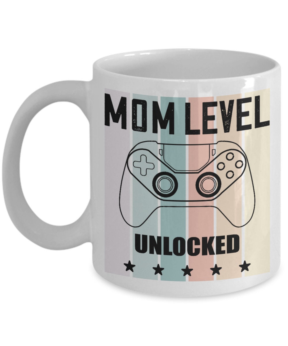 Gaming Mom Mug Gamer Mom Gift Mom Level Unlocked New Mom - Etsy