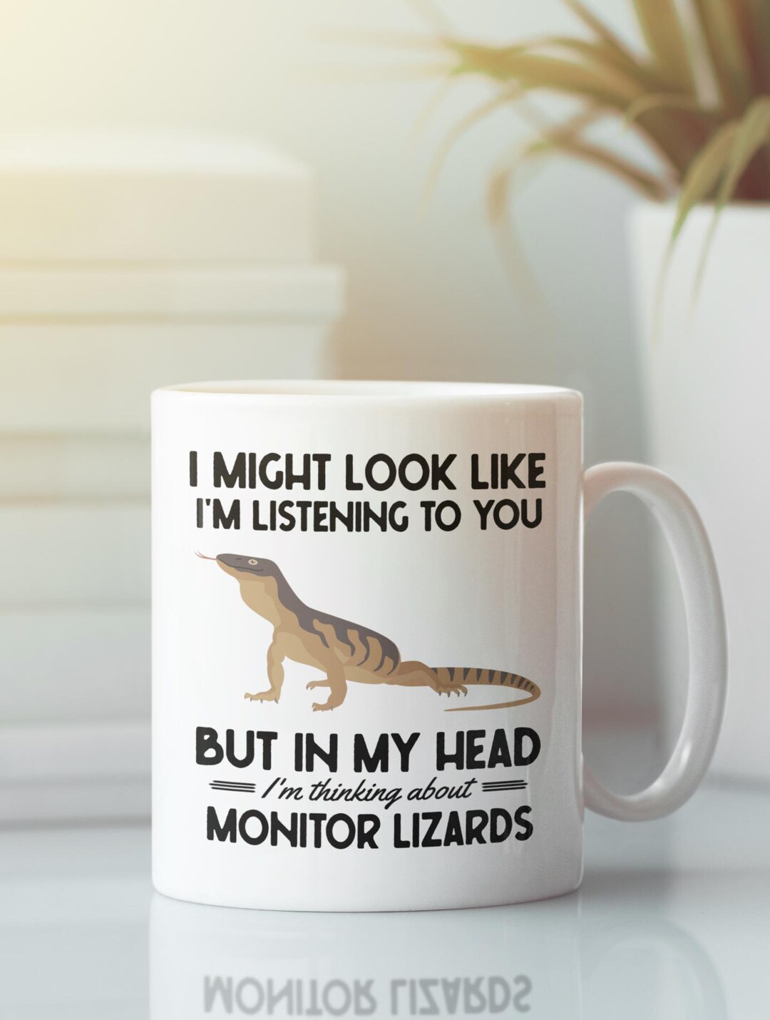 Monitor Lizard Mug, Funny Monitor Lizard Gifts, I Might Look Like I'm ...