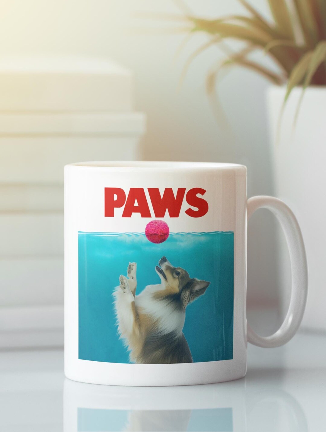 Sheltie Lover Mug, Funny Shetland Sheepdog Gifts, Paws Sheltie Coffee ...
