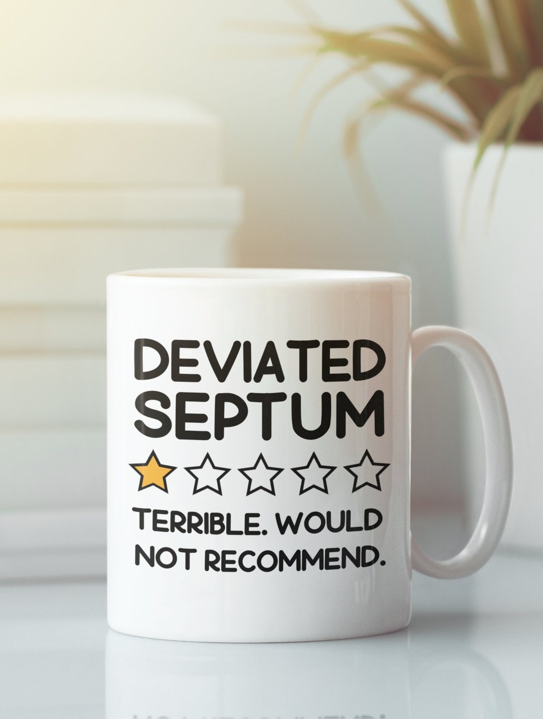 Deviated Septum Gifts, Deviated Septum Mug, Funny Coffee Cup, Zero ...