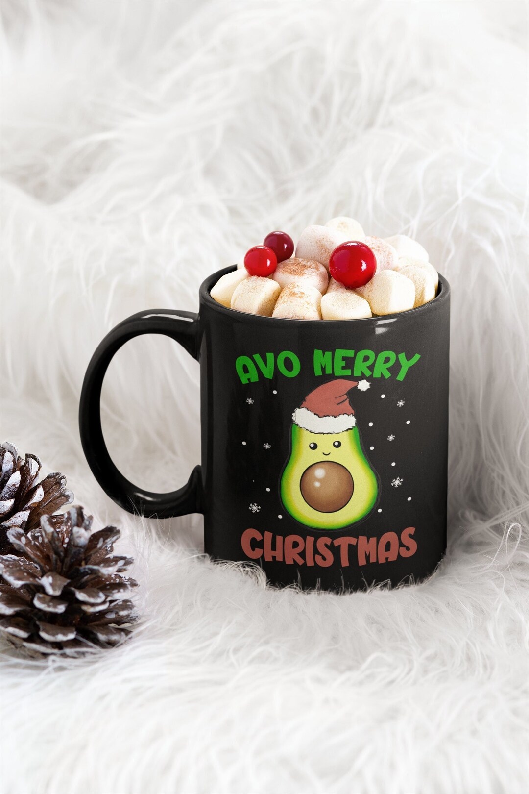 Avo Merry Christmas, Avocado Christmas Mug, Funny Avocado Gifts ...