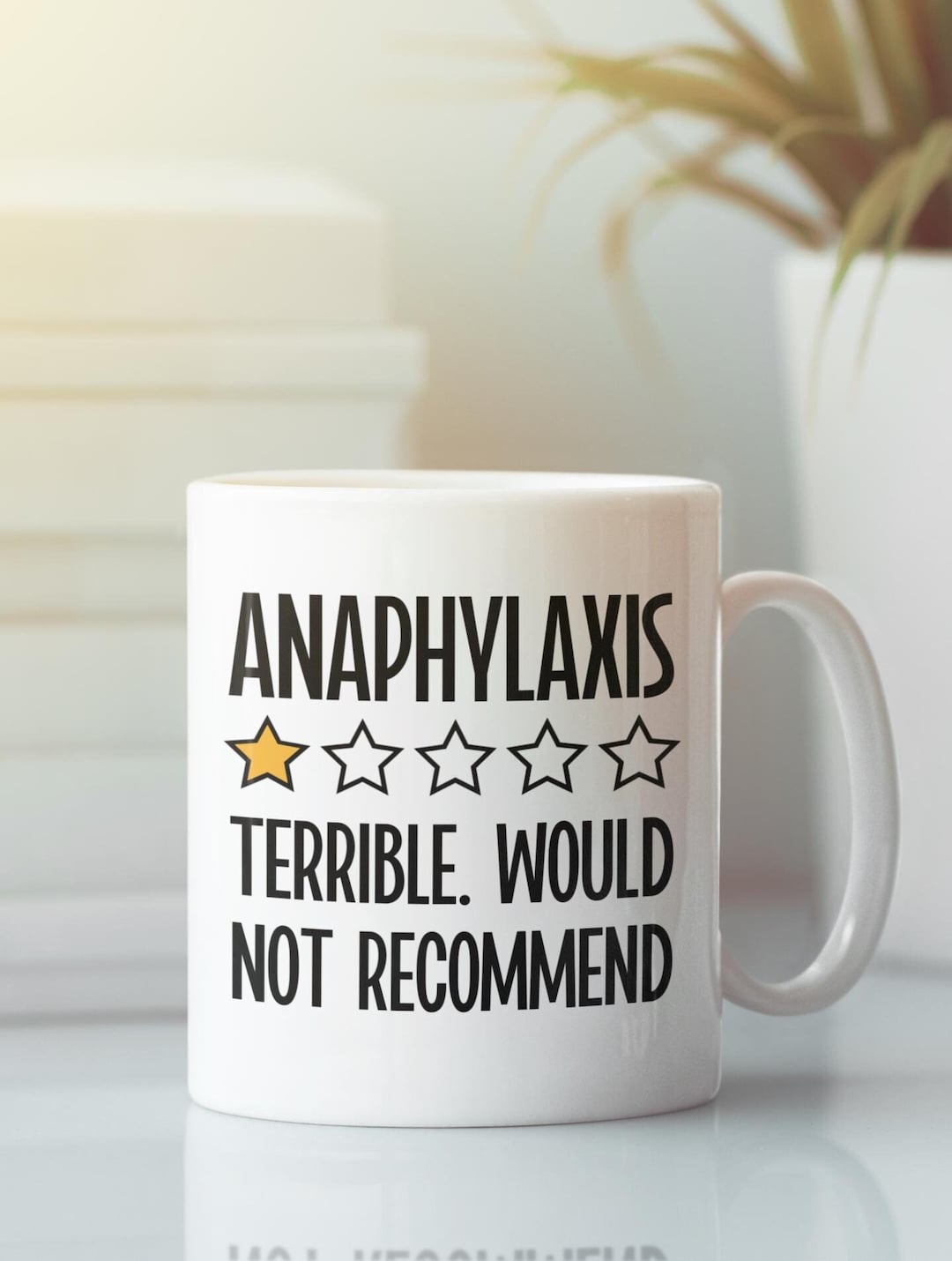 Anaphylaxis Mug, Anaphylactic Shock Gifts, Funny Coffee Cup, One Star ...