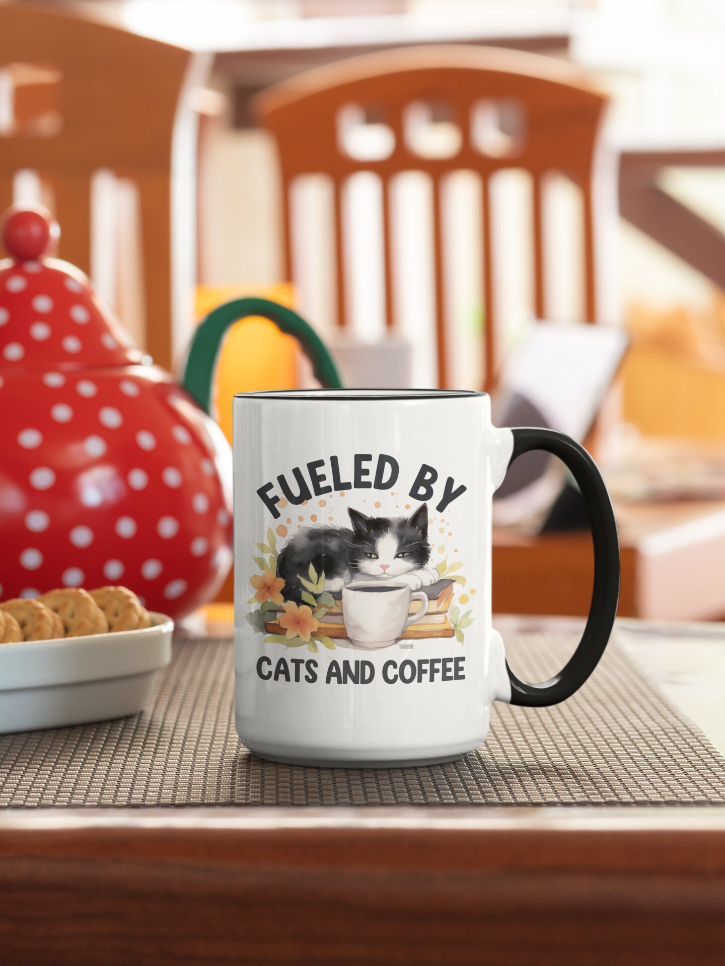 Coffee and Cats Mug, Cats and Coffee Gifts, Fueled by Cats and Coffee ...