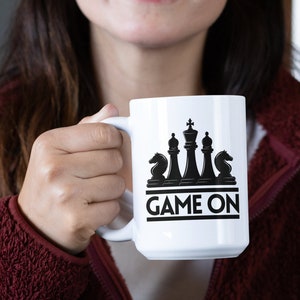 Game on Chess Coffee Mug, Chess Lover Gifts, Chess Nerd Cup, Chess ...