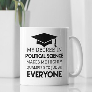 Political Science Gift, Political Science Mug, My Degree in Political ...