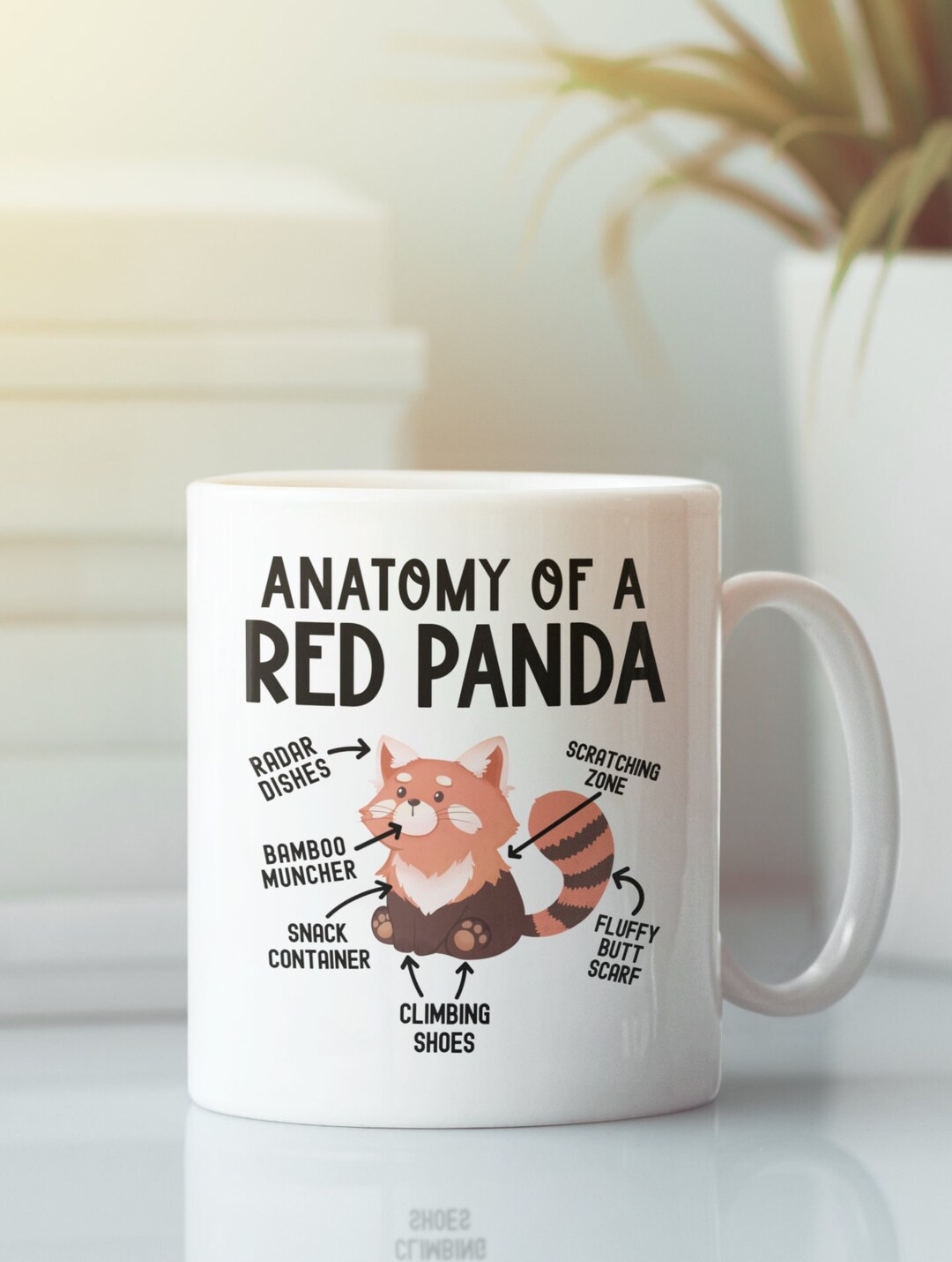 Anatomy of a Red Panda Mug, Funny Red Panda Gifts, Red Panda Lover ...