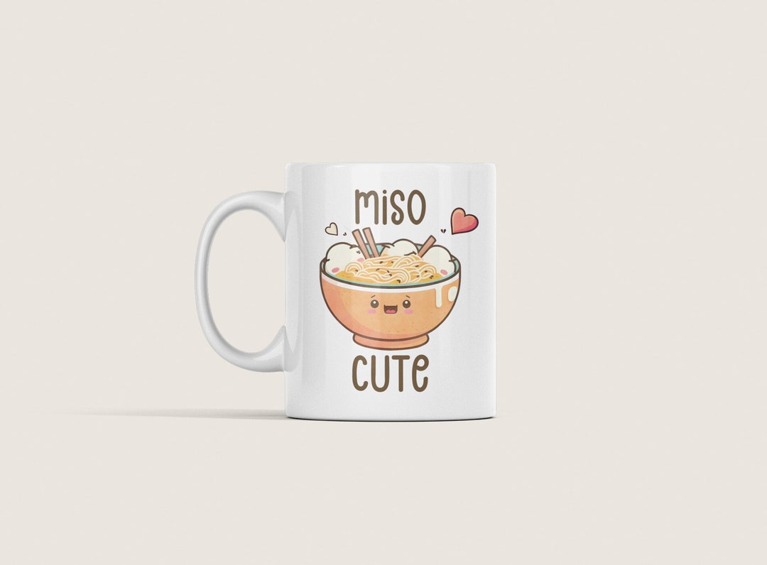 Miso Cute Mug, Funny Miso Lover Gifts, Cute Miso Coffee Cup, Miso ...