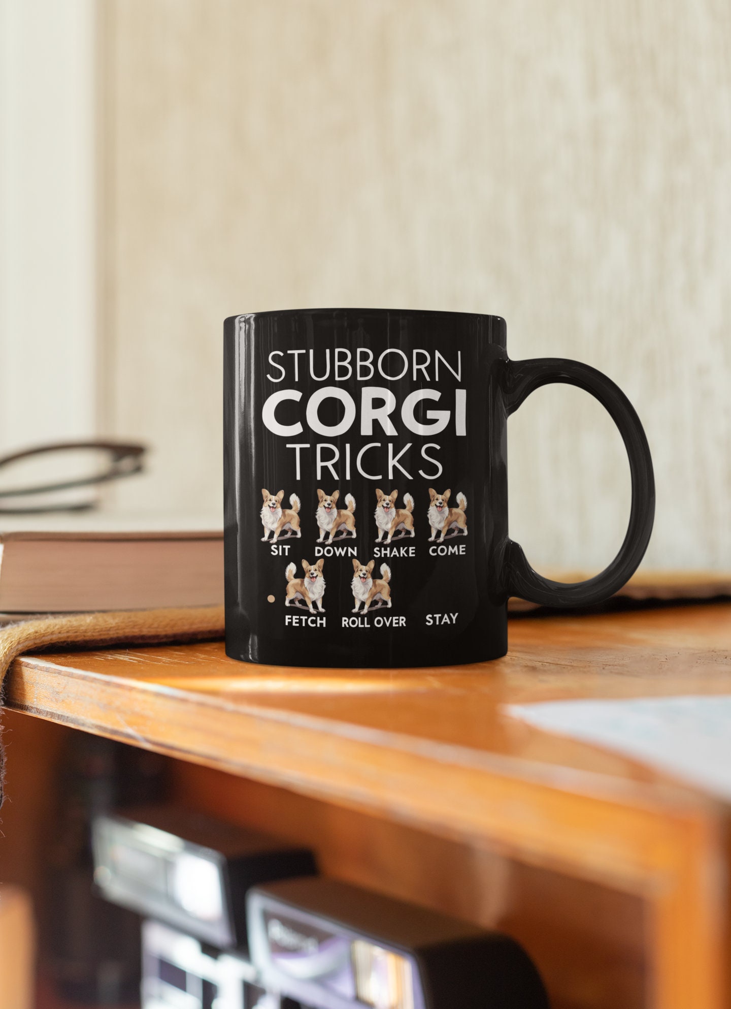 Stubborn Corgi Tricks Mug, Funny Welsh Corgi Mug, Pet Corgi Dog Coffee ...