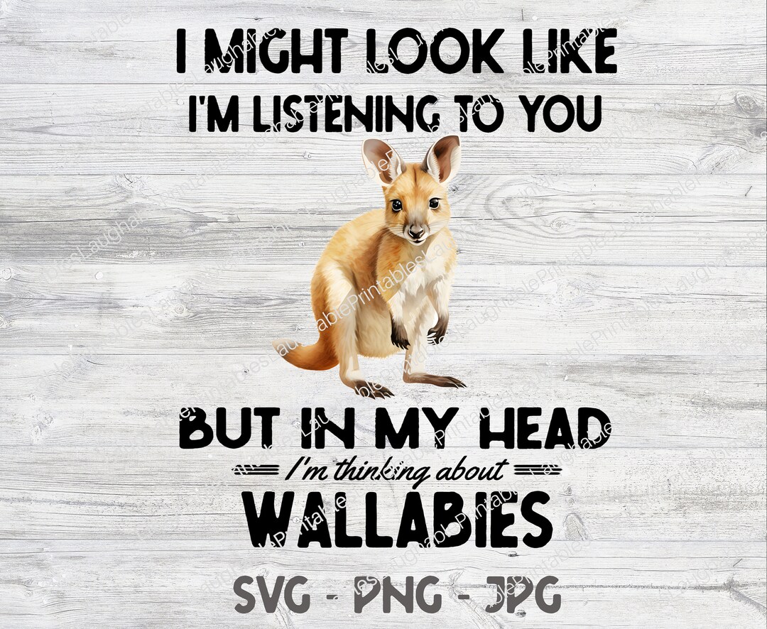 Wallaby SVG, Funny Wallaby Digital File, Wallaby Lover PNG JPG, Cute ...