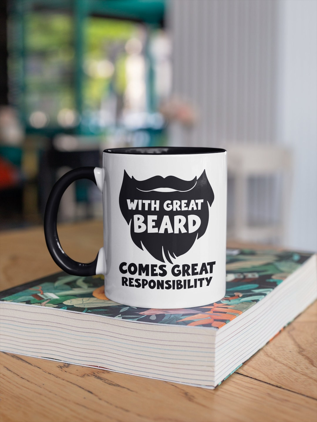 Beard Mug, With Great Beard Comes Great Responsibility, Funny Beard ...