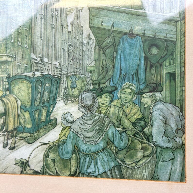 Large Anton Pieck Print City Street Scene - Etsy
