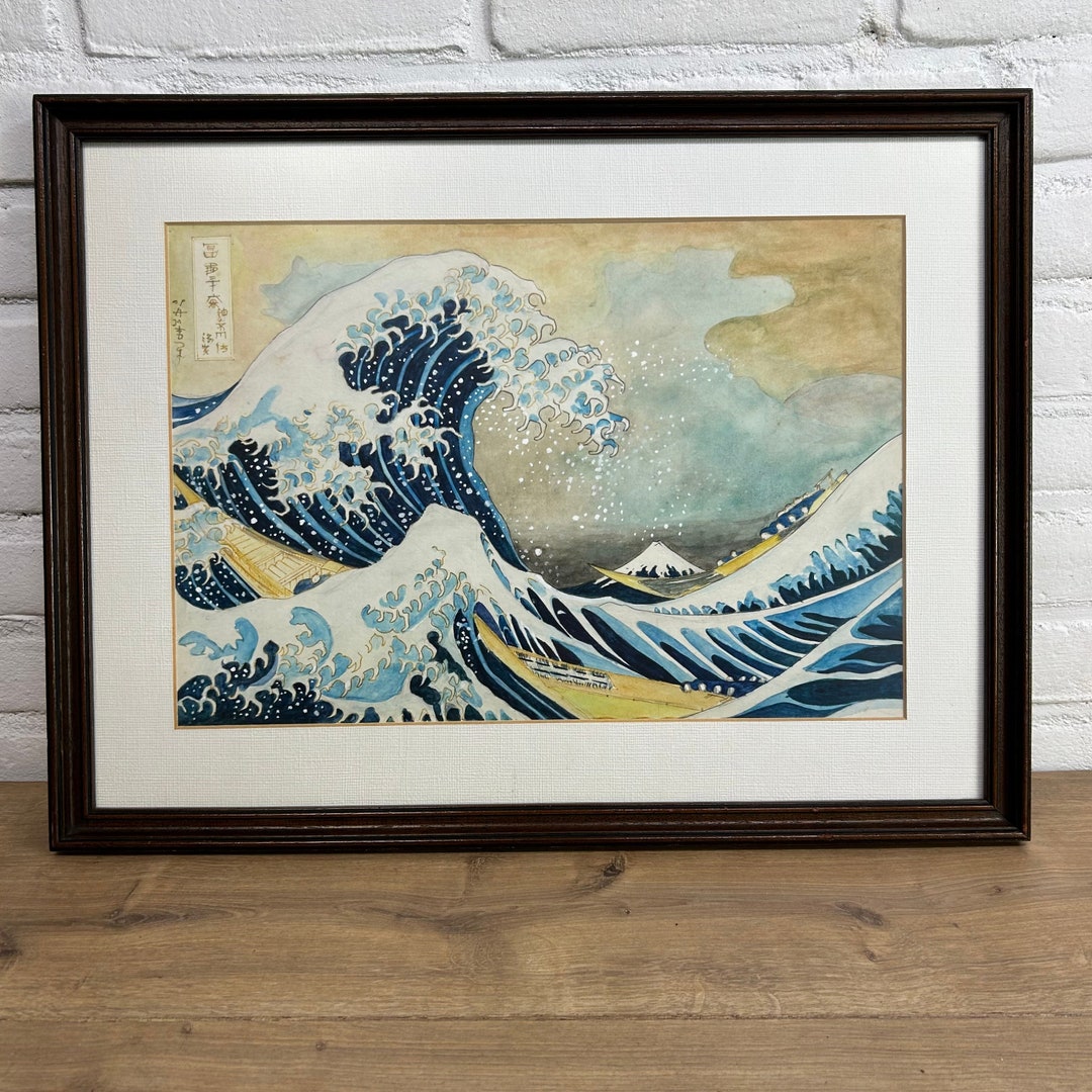 The Great Wave Watercolor Original Reproduction of Katsushika Hokusai ...