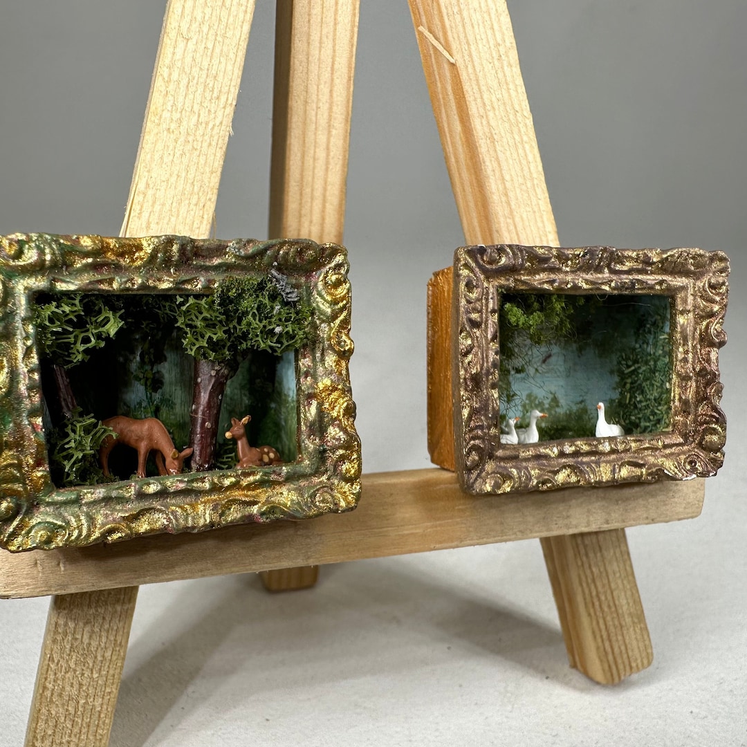 Miniature Dollhouse Dioramas Forest and Lake With Swans - Etsy