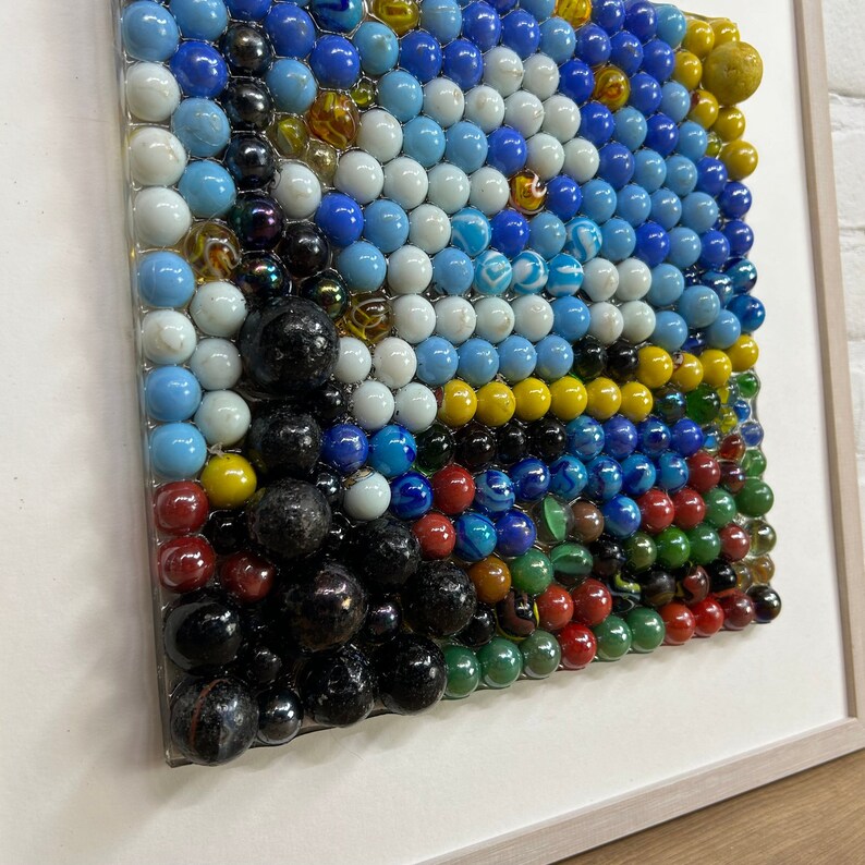 Marbles Art: a Starry Night of Marbles Original Artwork - Etsy