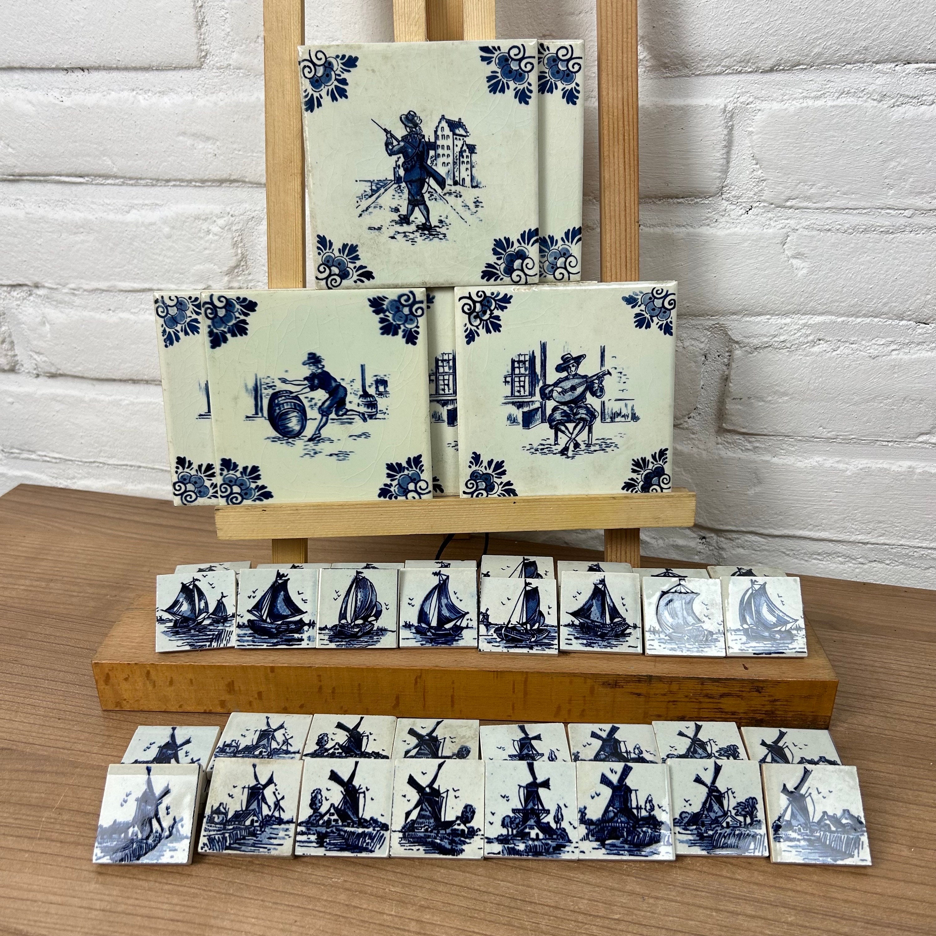 Sets Van 19 Unieke Delfts Blauwe Tegels Villeroy & Boch - Etsy