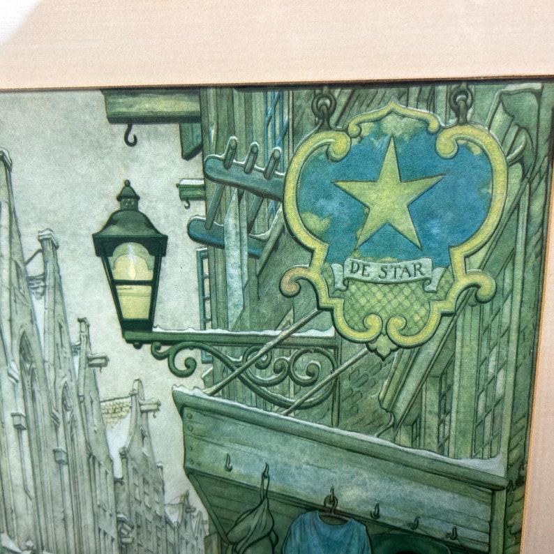 Large Anton Pieck Print - City Street Scene - Etsy