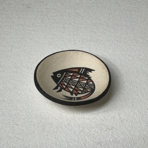 Acoma Fish Plate Pueblo Native American Pottery Miniature Fish Bowl by ...